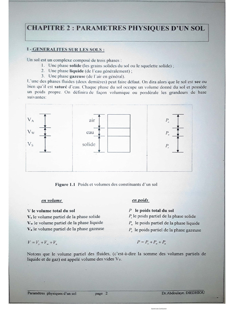 Méca Sols Chapitre 2 Isept | PDF