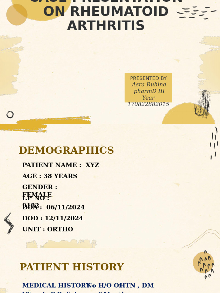 Rheumatoid Arthritis by Asra Ruhina 2 | PDF | Arthritis | Rheumatoid Arthritis
