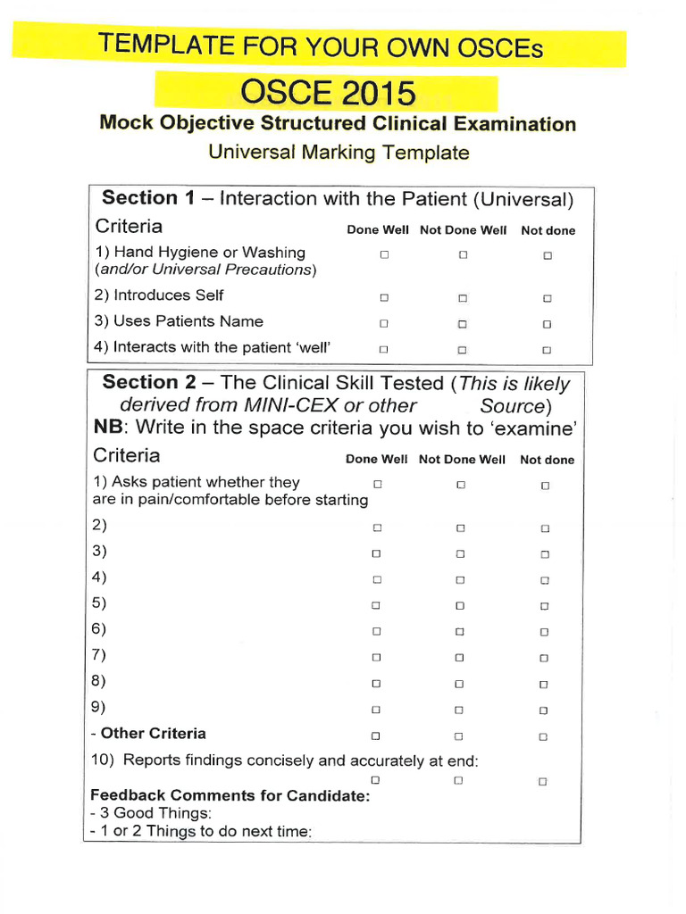 13 Mock Osce Stations | PDF