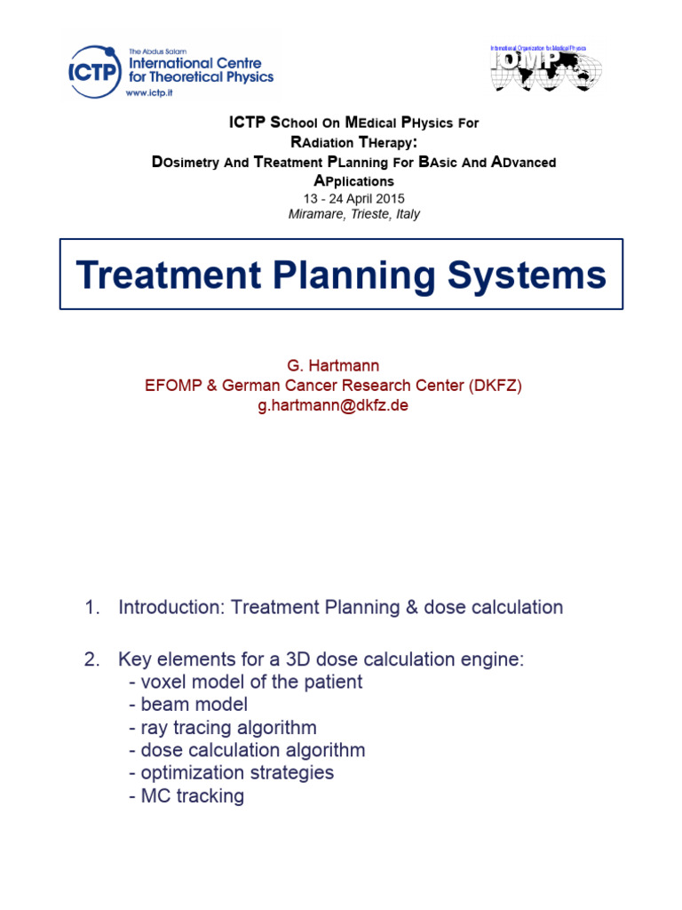 TreatmentPlanningSystems Hartmann | PDF | Radiation Therapy | Applied ...
