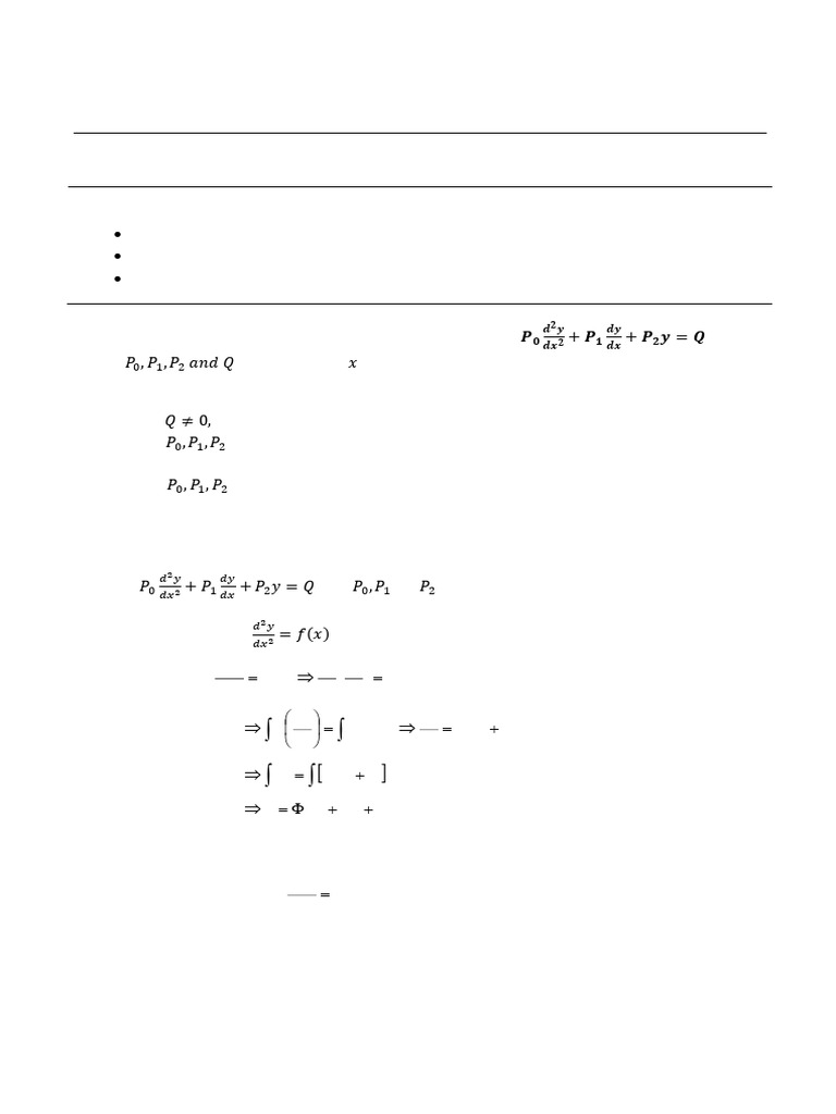 Second Order Ode - Lecture Note (Handout) | PDF | Equations | Ordinary Differential Equation