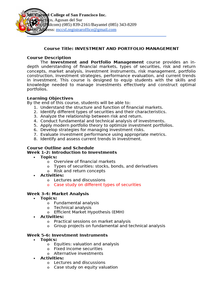 IPM-Subject-Guide | PDF | Investing | Modern Portfolio Theory