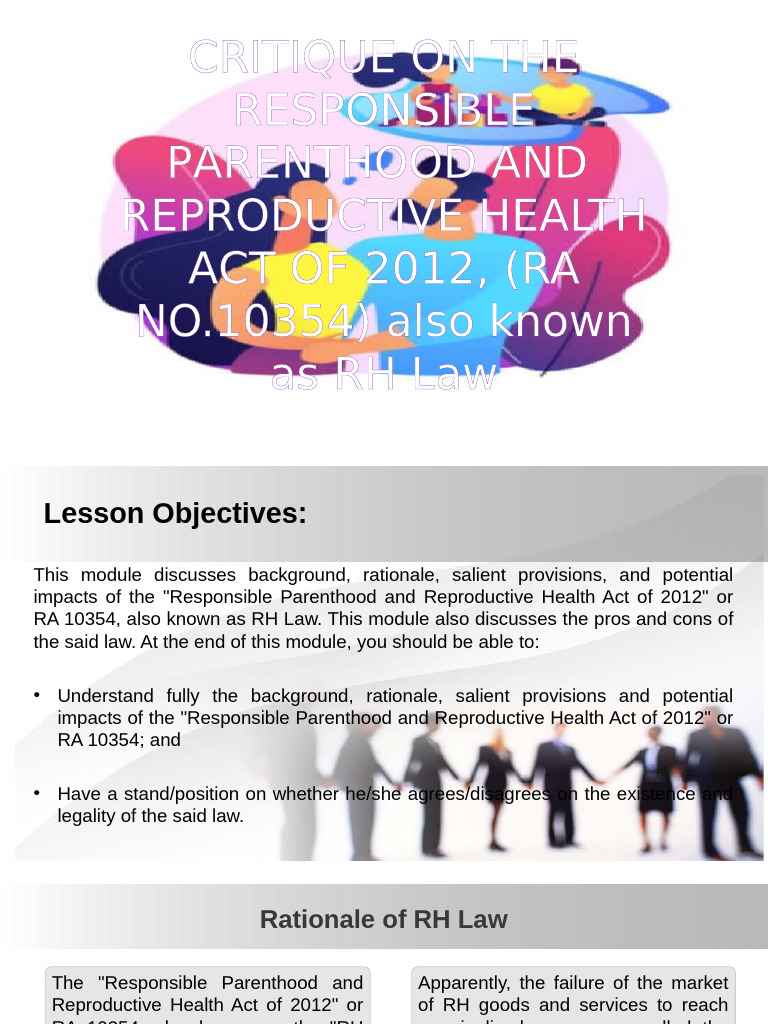 Critique of The Responsible Parenthood and Reproductive Health Act of ...