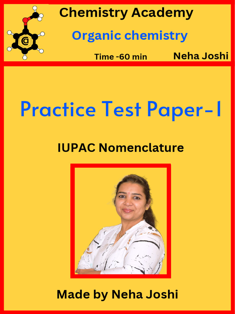 IUPAC Nomenclature Practice Test | PDF | Chemical Substances | Molecules