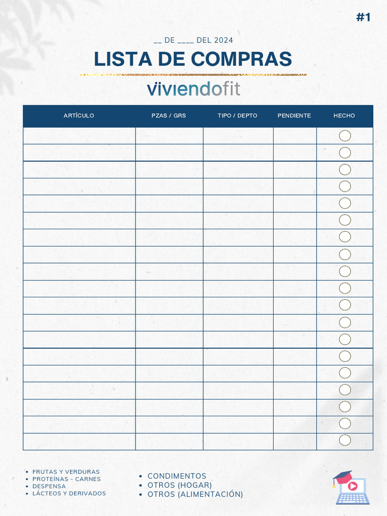 - Planificador de compras | PDF
