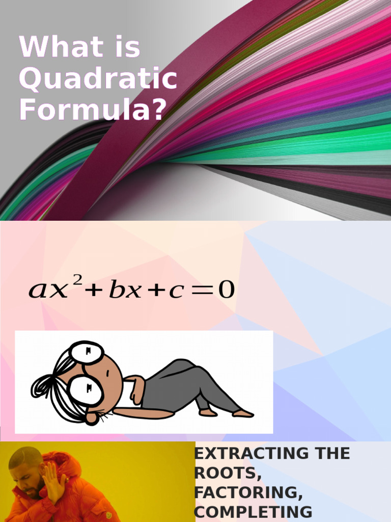 5. Solving Quadractic Equations by Quadratic Formula | PDF | Quadratic ...