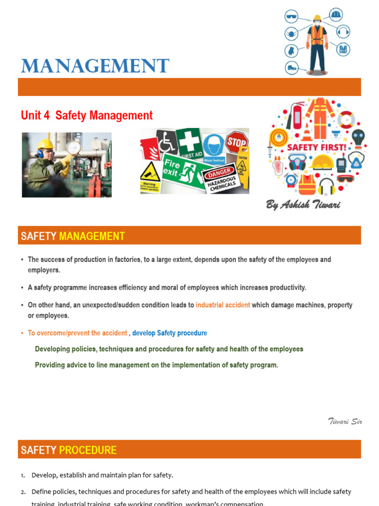 Unit4 SafetyMgt PPT PDF | PDF | Fires | Safety