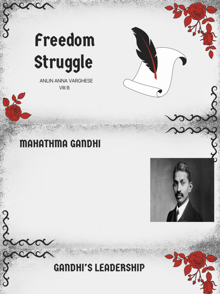 FREEDOM STRUGGLE | PDF | Mahatma Gandhi | Indian Independence Movement