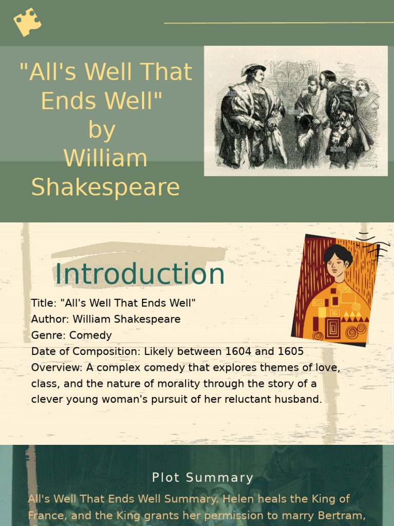 All's Well That Ends Well Overview | PDF