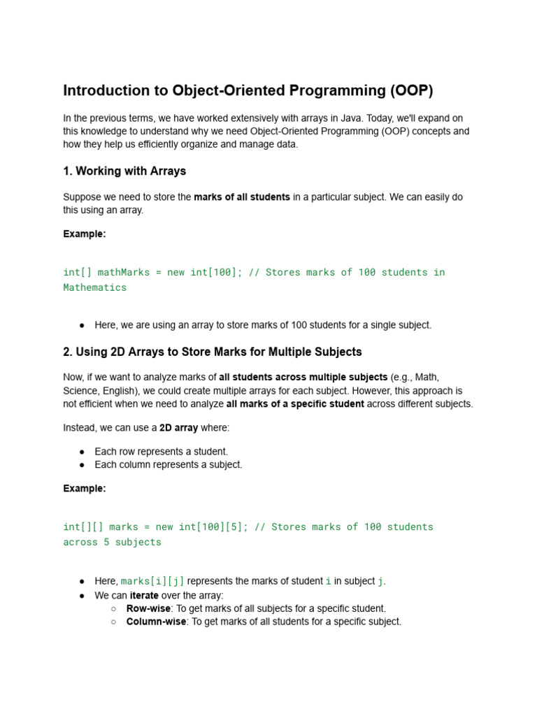 Introductiontoobjectorientedprogrammingoop Pdf Constructor