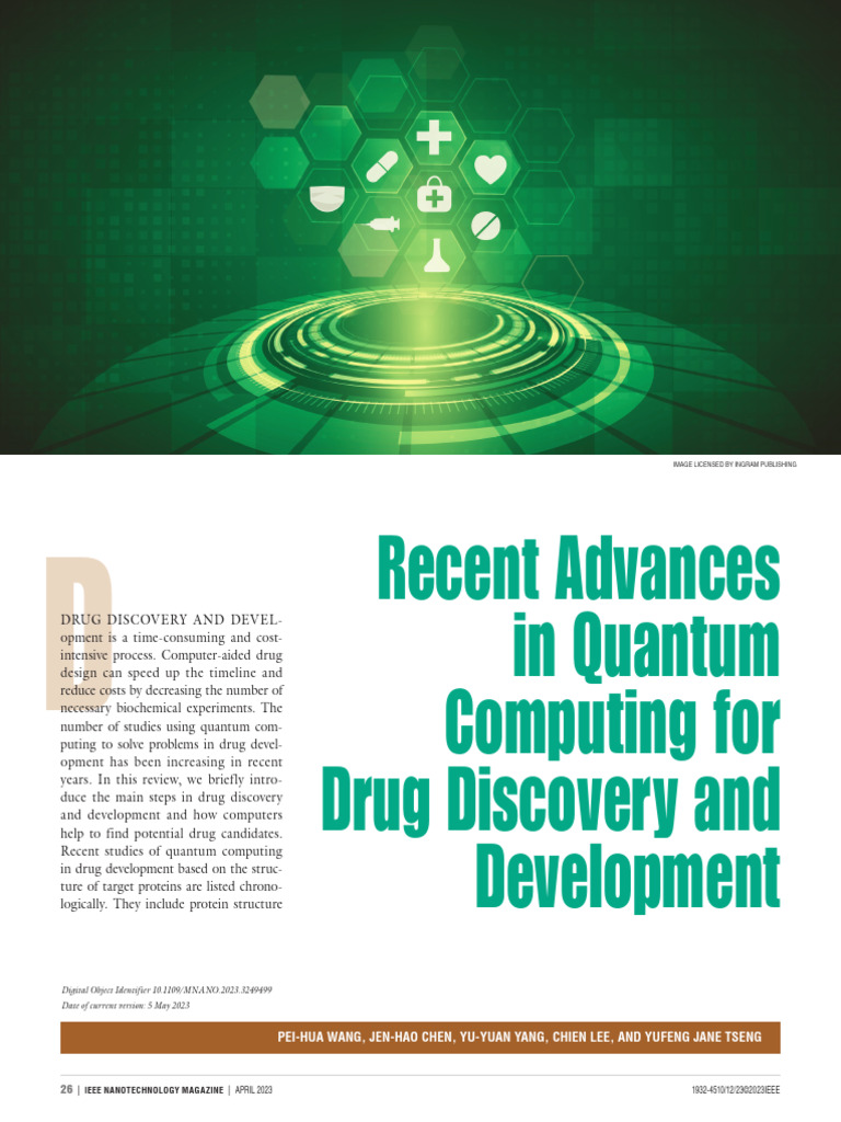 Recent Advances in Quantum Computing for Drug Discovery and Development ...