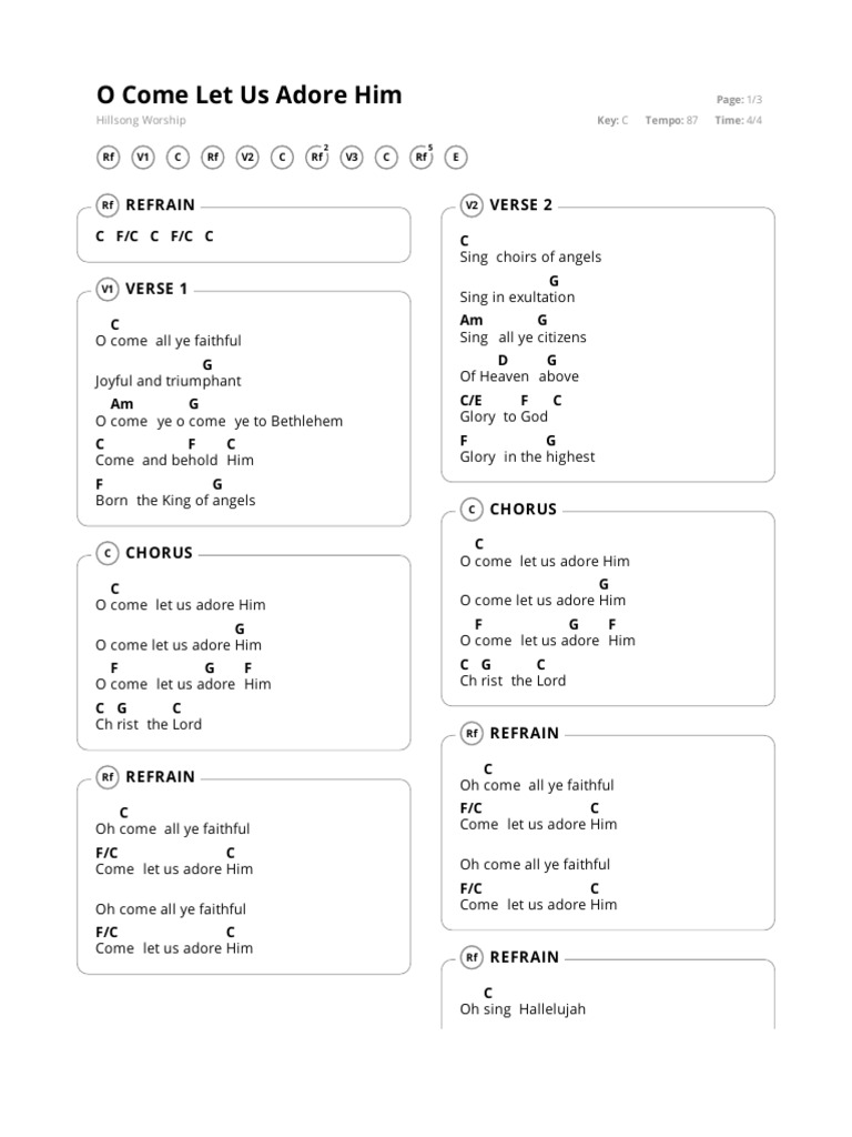 O Come Let Us Adore Him Lyrics | PDF