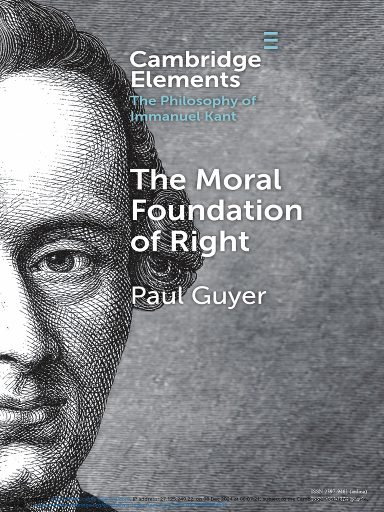 The-Moral-Foundation-Of-Right - Paul Guyer | PDF | Immanuel Kant