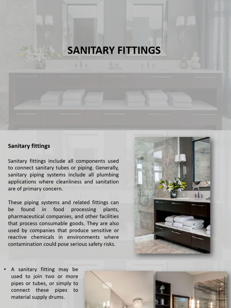 Sanitary Fittings | PDF | Sink | Pipe (Fluid Conveyance)