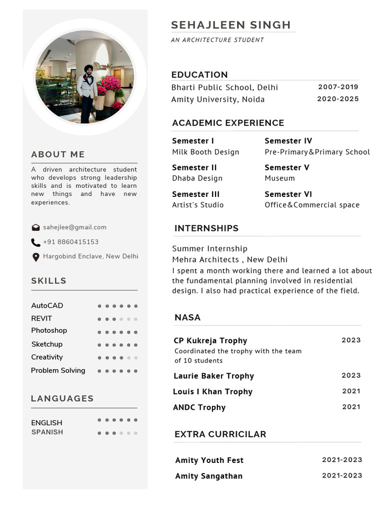 White Simple Student CV Resume | PDF