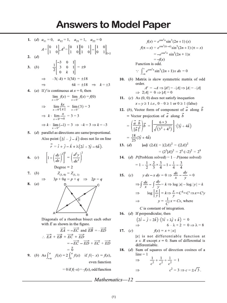 Mathematics 12 | PDF