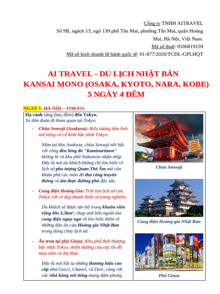 Kanto + Kansai 5n4d | PDF