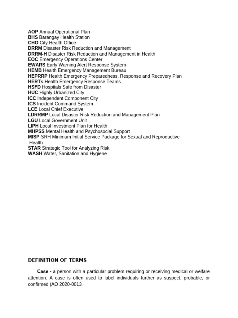 AOP Annual Operational Plan | PDF | Infection | Medicine
