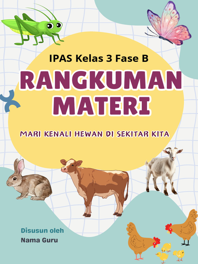 Rangkuman Materi Kelas 3 - Mari Kenali Hewan Di Sekitar Kita | PDF