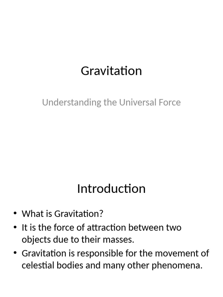 Gravitation Class 9 | PDF