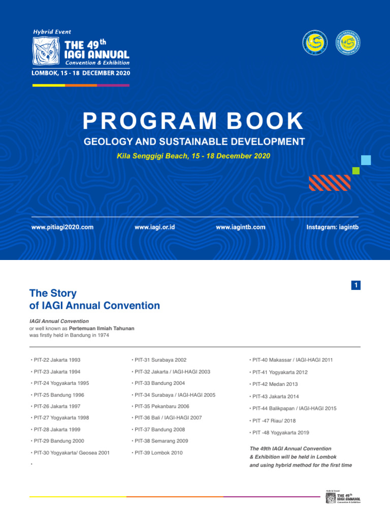 2020_Program Book_IAGI | PDF | Earth Sciences | Natural Sciences