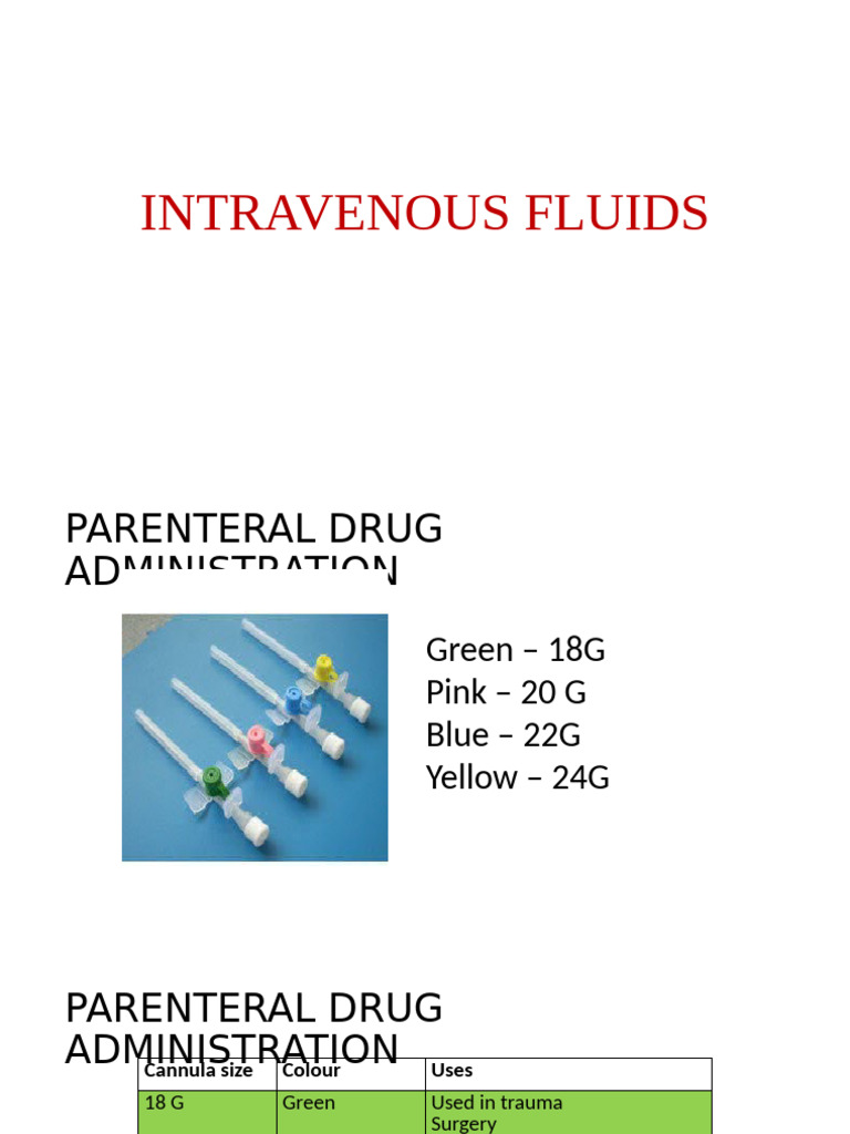 IV fluids | PDF | Intravenous Therapy | Clinical Medicine