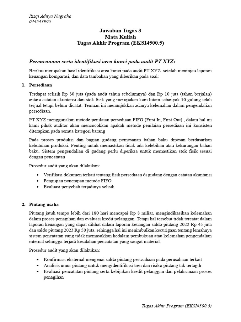 Tugas 3_Tugas Akhir Program (TAP)_Rizqi Aditya Nugraha_044543995 | PDF