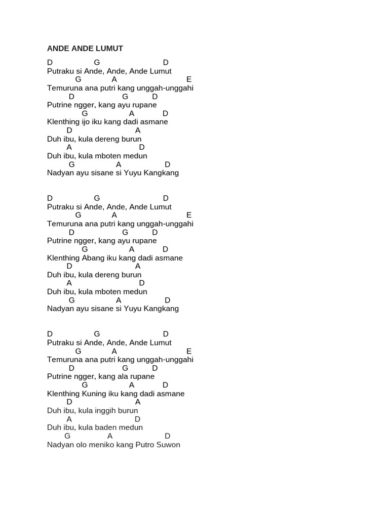 Ande Ande Lumut | PDF