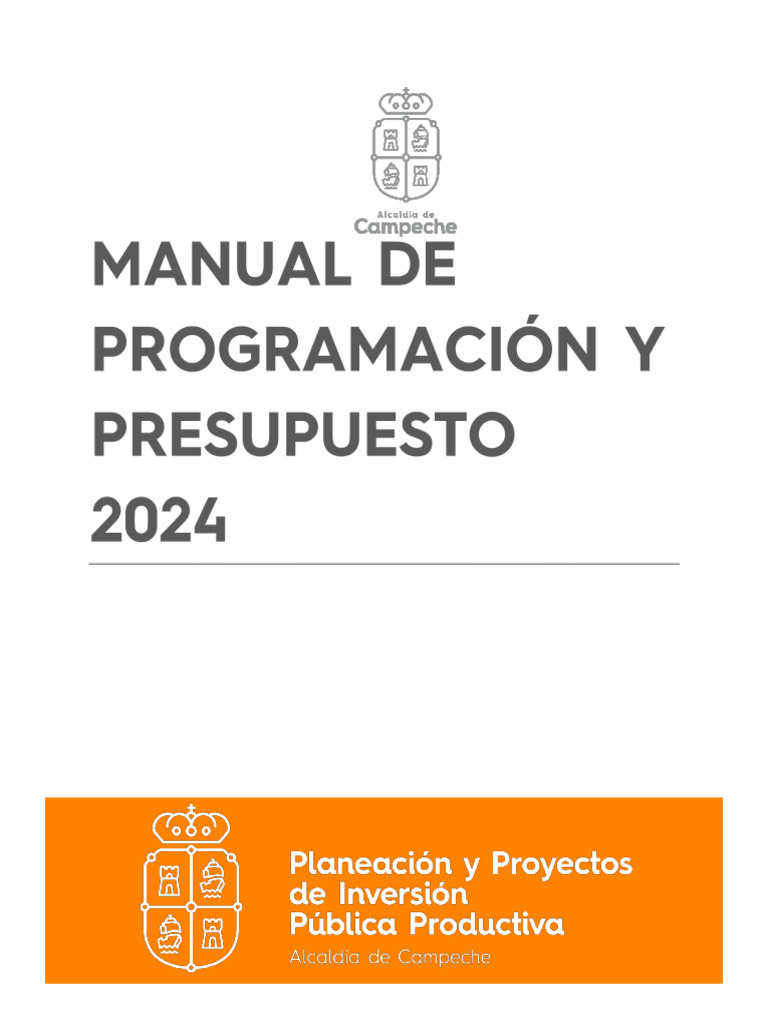 Manual PyP 2024 | PDF | Presupuesto | Planificación