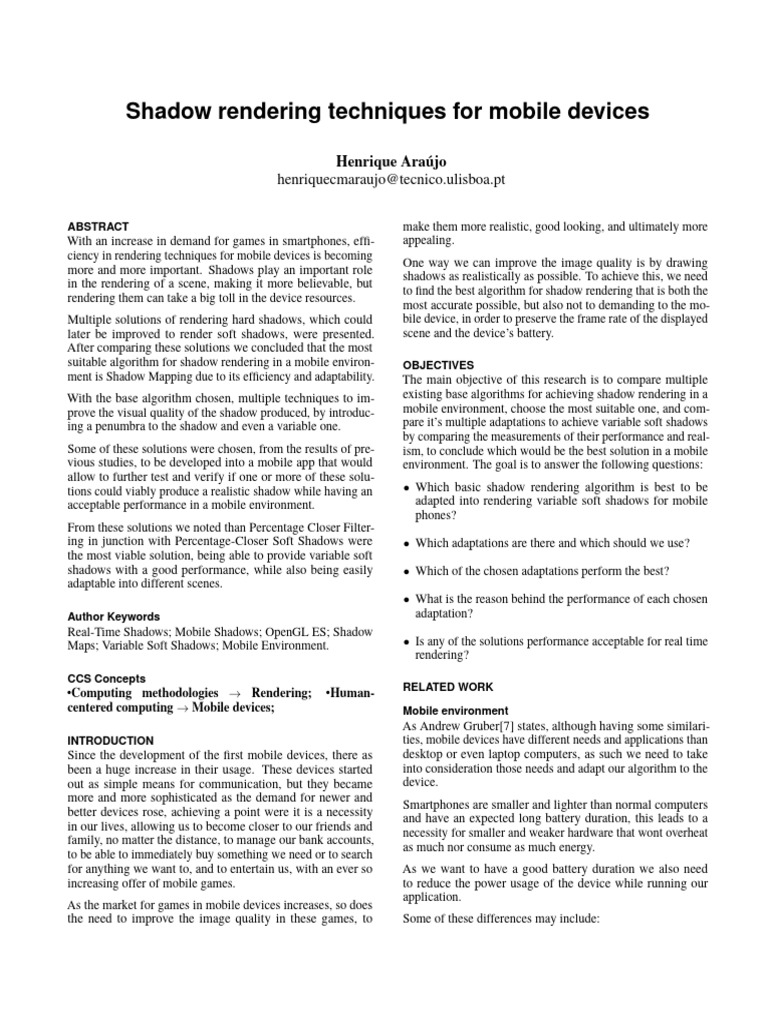 Henrique Araujo - Resumo | PDF | Rendering (Computer Graphics) | Computing