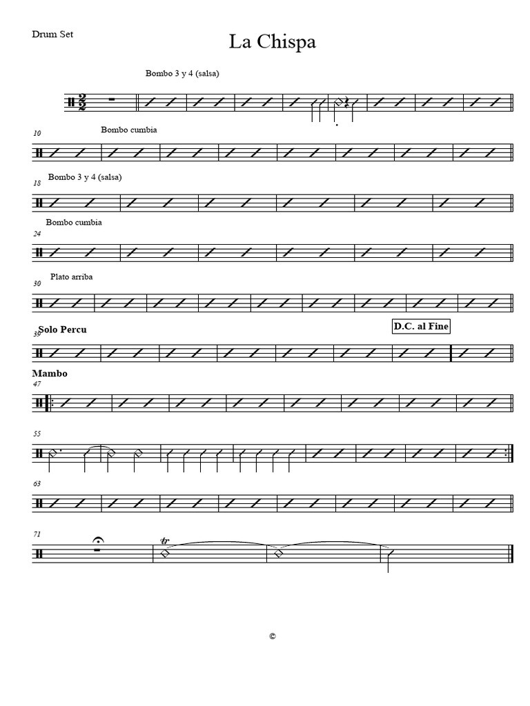 La Chispa 2017 - Drum Set | PDF