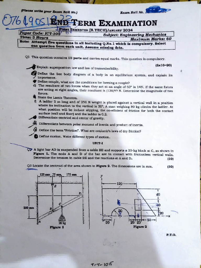 Yr 2023-2027,All end sem PYQ btech subjects ,By Himanshu Raj {AIDS²⁶} | PDF