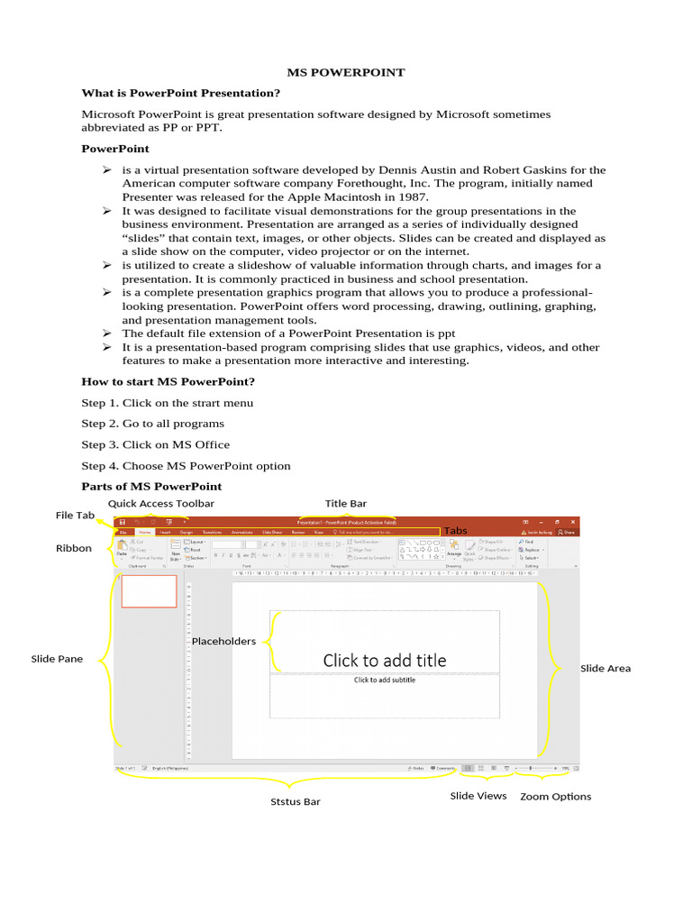 MS-Powerpoint-Lecture | PDF | Microsoft Power Point | Software