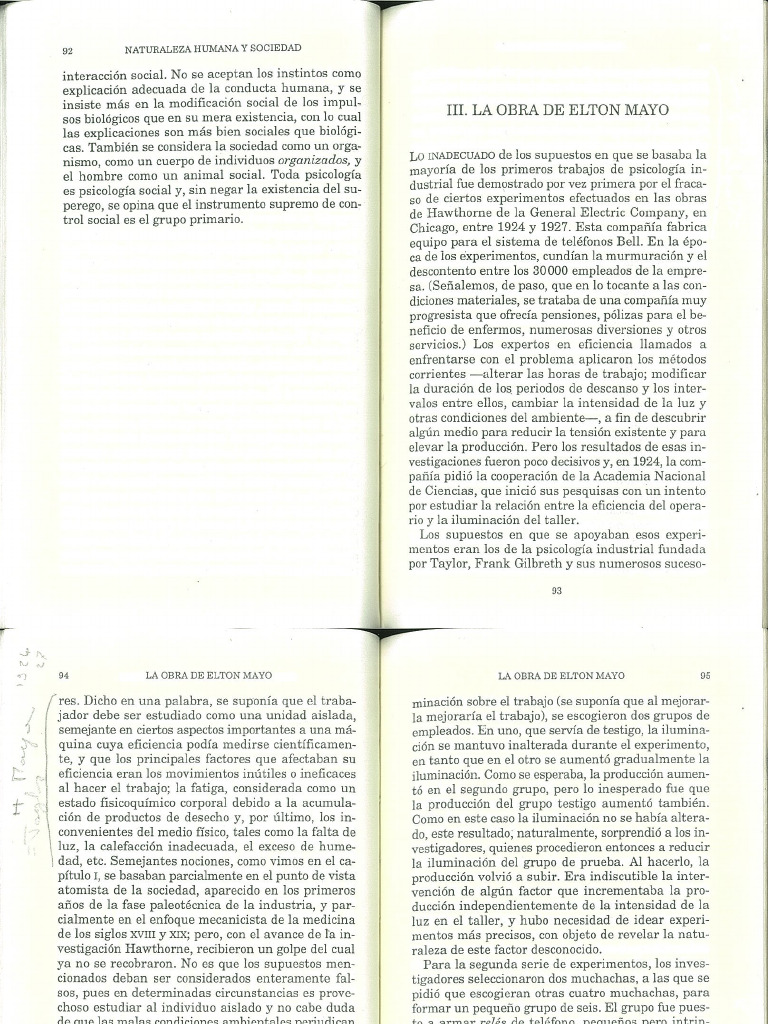LA OBRA DE ELTON MAYO | PDF