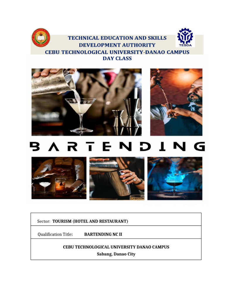 Bartending NC II Training Overview | PDF | Learning | Bartender