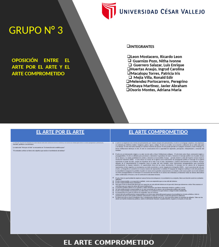 El Arte Comprometido - Grupo 3 | PDF | Burguesía | Propaganda