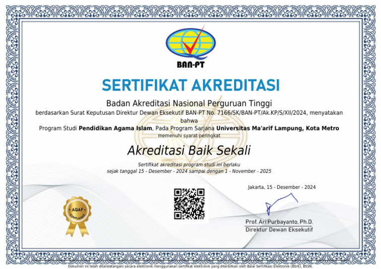 Sertifikat PAI | PDF