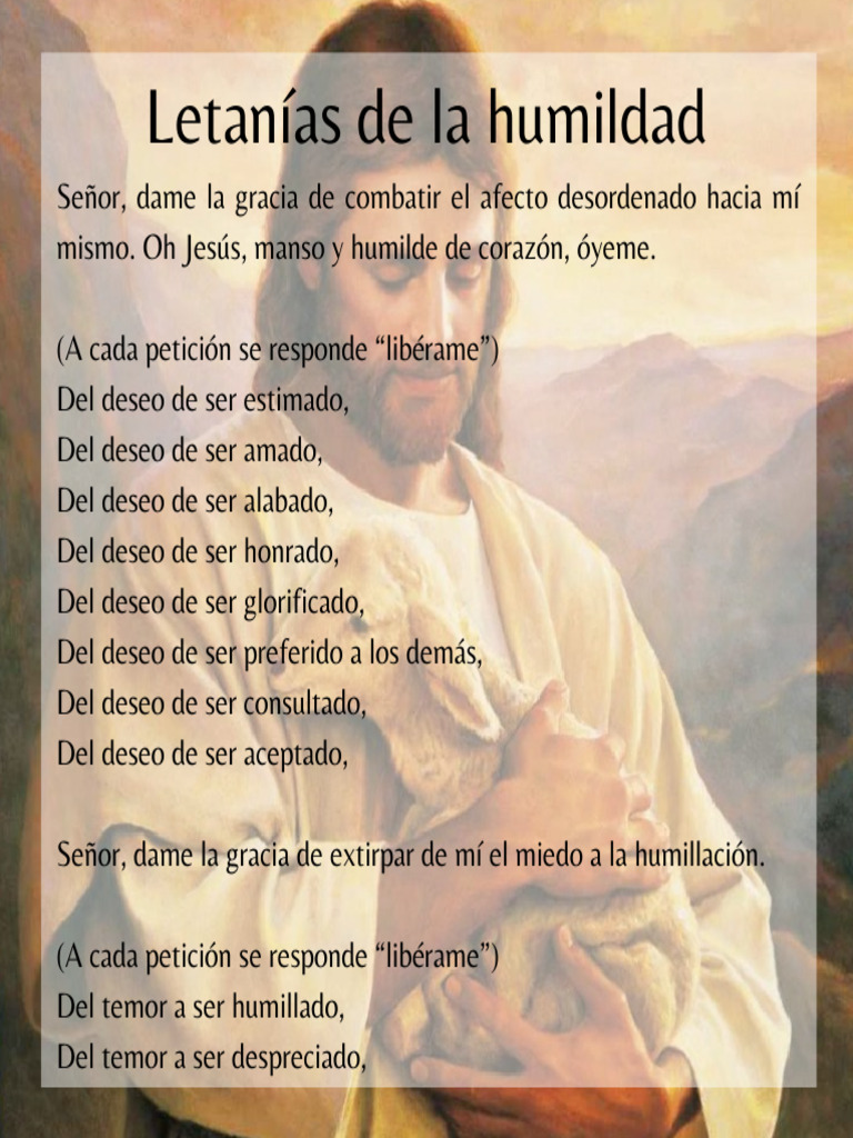 Letanias-de-la-humildadesjhsua | PDF | Creencia religiosa y doctrina