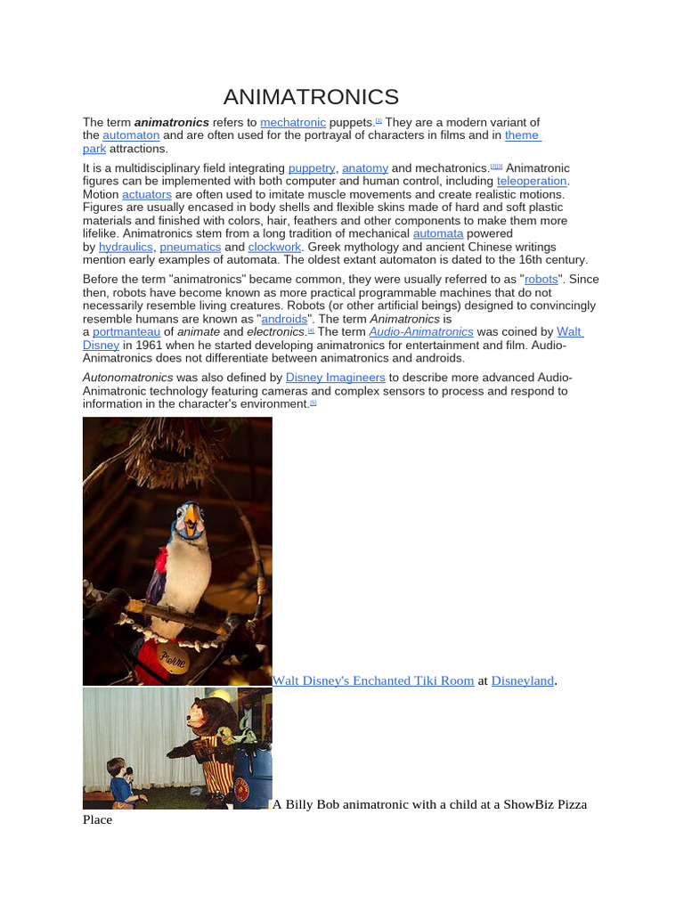 Animatronics | PDF