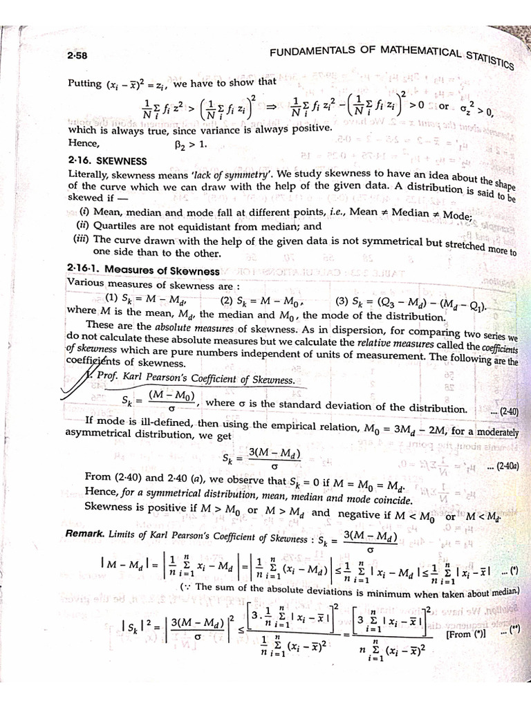 SKEWNESS & dispersion | PDF SKEWNESS & dispersion | PDF