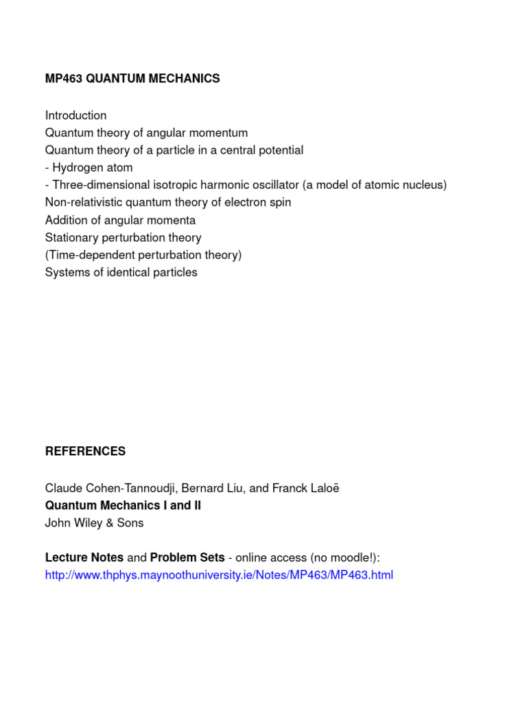 MP463_Ch0 | PDF | Eigenvalues And Eigenvectors | Hilbert Space