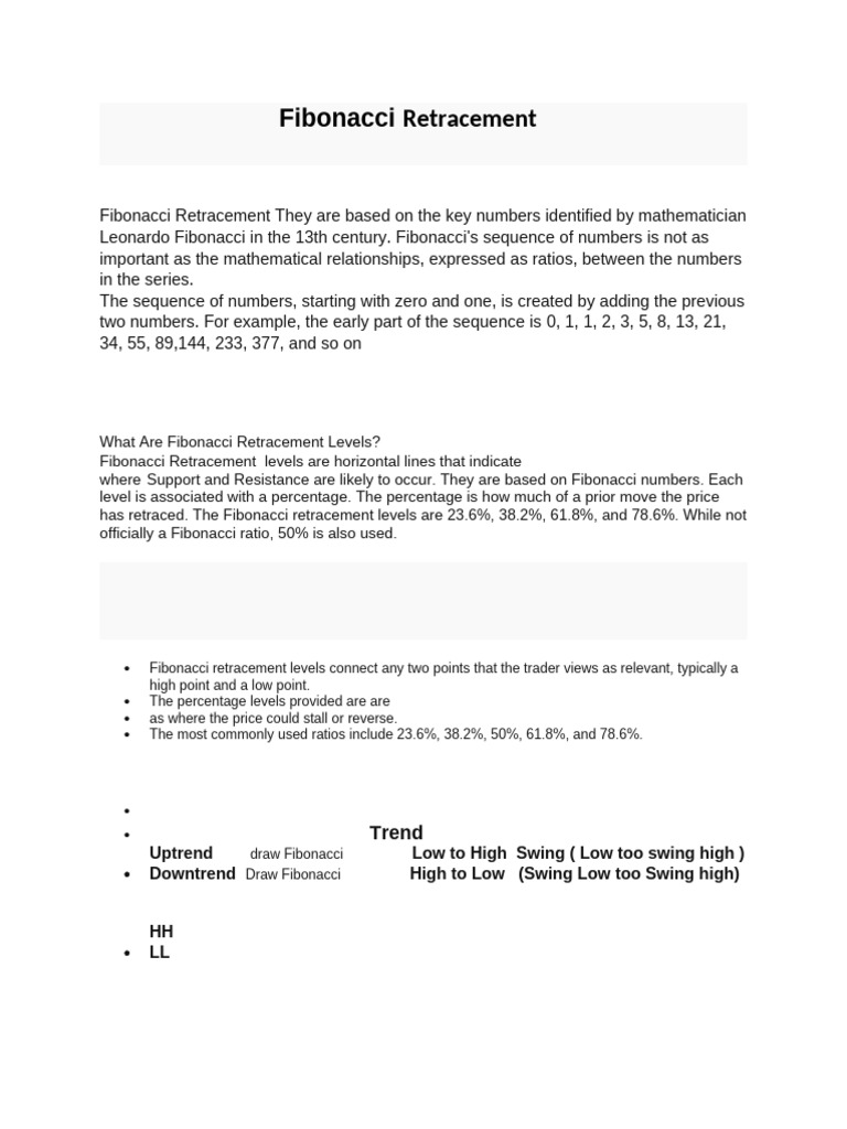 Fibonacci Retracement | PDF | Mathematics | Technical Analysis