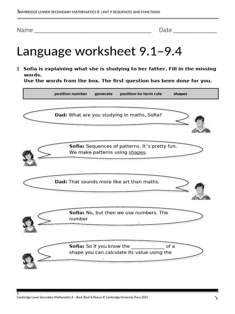 Unit 9 Worksheet 9.1-9.4 | PDF | Function (Mathematics) | Numbers