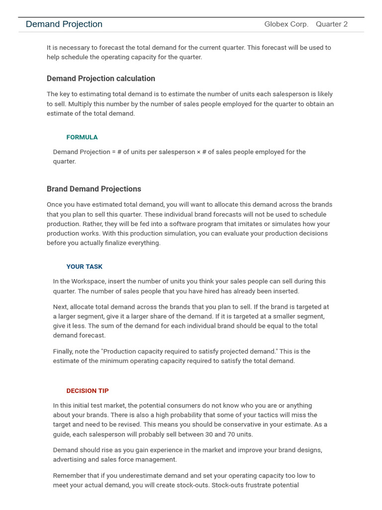Demand_Projection.pdf | PDF | Sales
