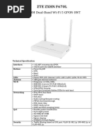 ZXHN F6201B V9.3 Datasheet | PDF | Wi Fi | I Pv6