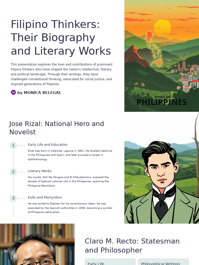 Prominent Filipino Thinkers and Their Impact | PDF | Philippines