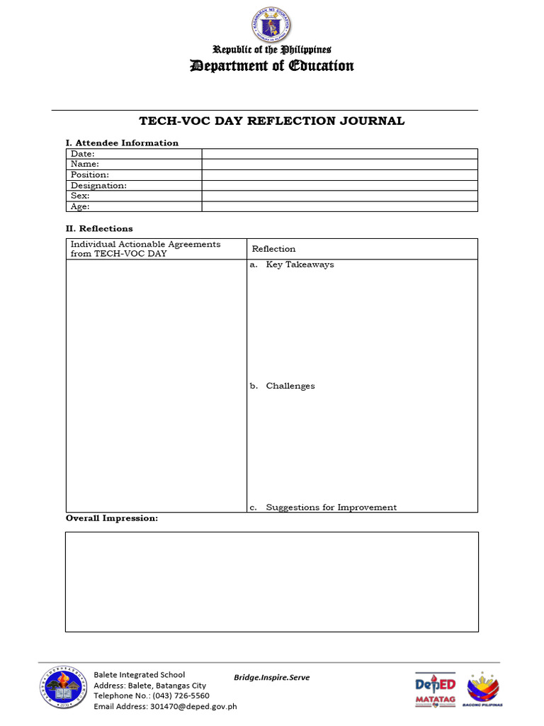 Individual Reflection Journal | PDF