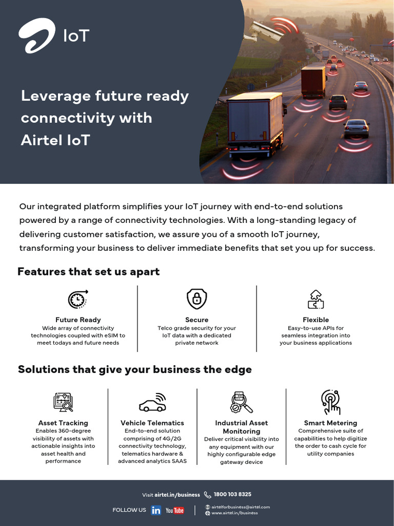 1485 - Airtel Business - Proposition Creatives - IoT - Flyers | PDF