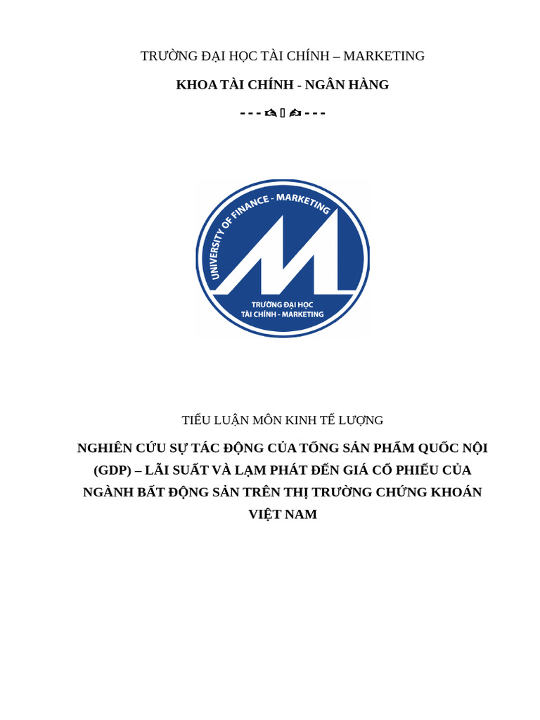 BÀI TIỂU LUẬN KINH TẾ LƯỢNG - ST5 | PDF