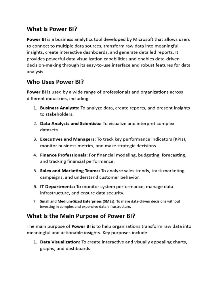 What Is Power BI | PDF | Data Analysis | Computing